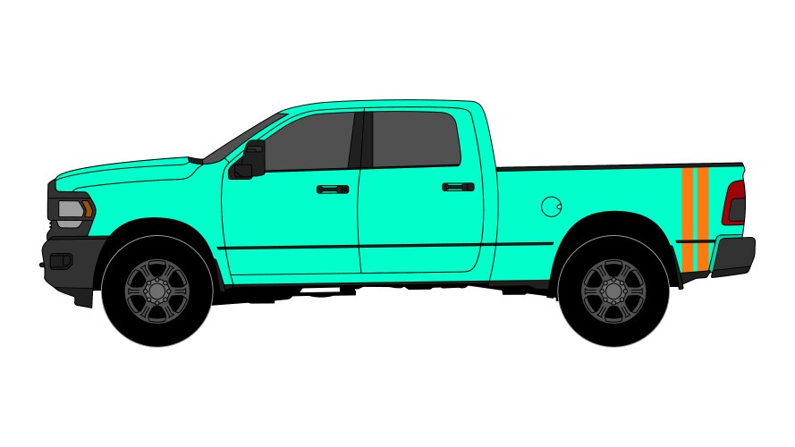 Ram 2500 Pickup Truck Royalty Free Vector Image