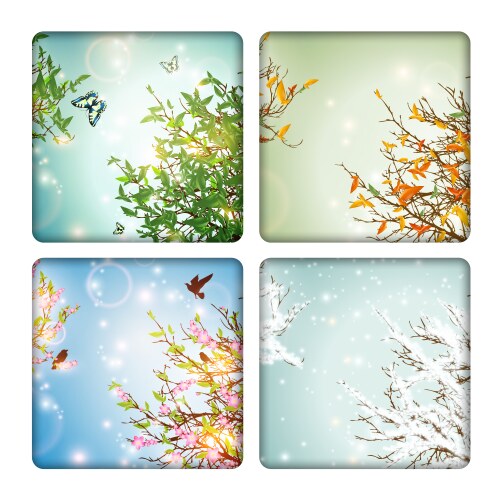 Season landscapes Royalty Free Vector Image - VectorStock