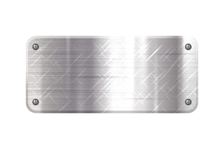 Metal plate with screws Royalty Free Vector Image