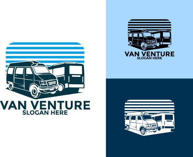 Van logo mini van symbol logo template delivery Vector Image