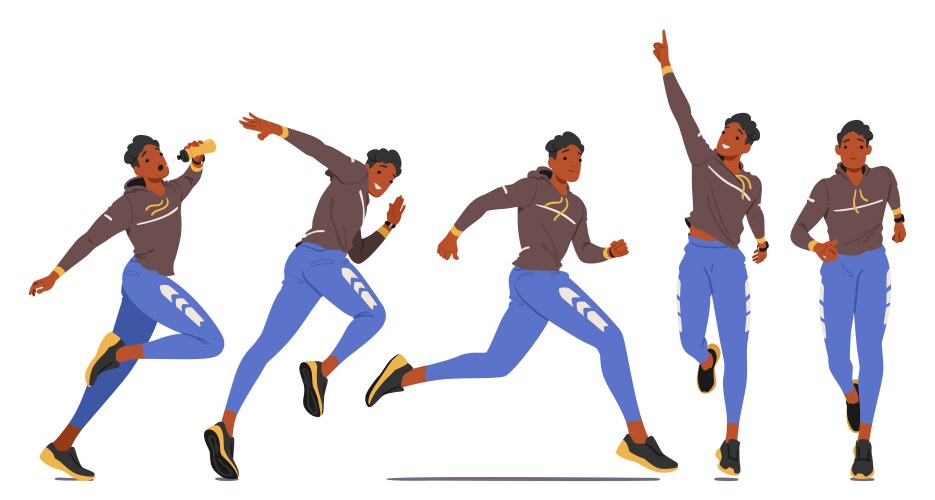 Shirtless bodybuilder athlete character display Vector Image