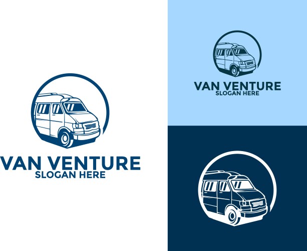 Van logo mini van symbol logo template delivery Vector Image