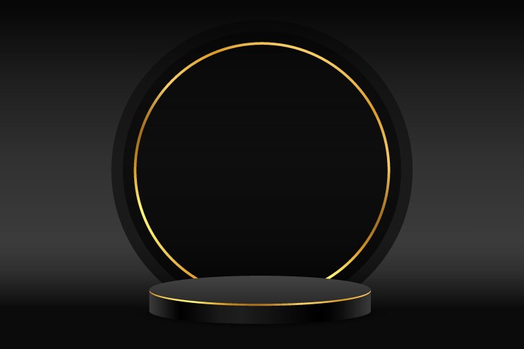 Realistic empty pedestal stage background Vector Image