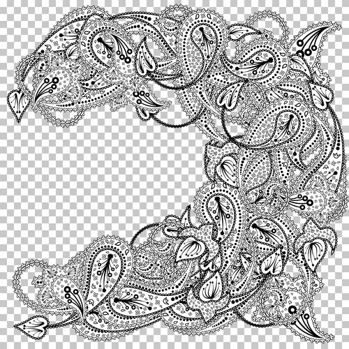 Paisley background in two colors Royalty Free Vector Image