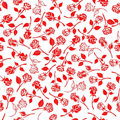 Roses seamless pattern Royalty Free Vector Image