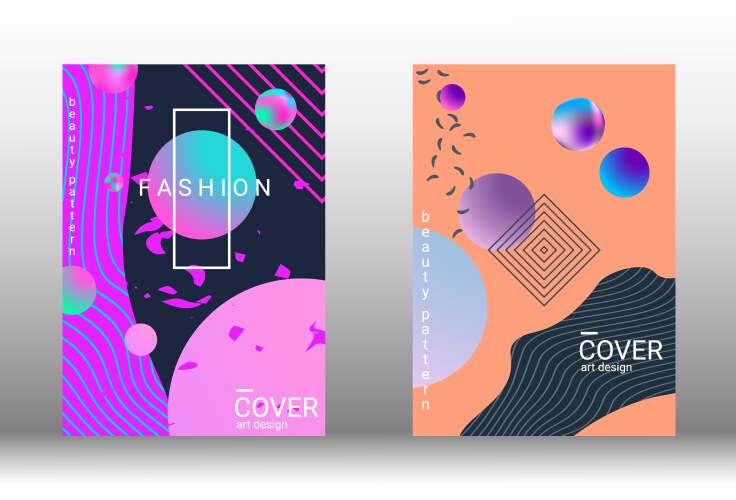 Future futuristic template with abstract forms Vector Image