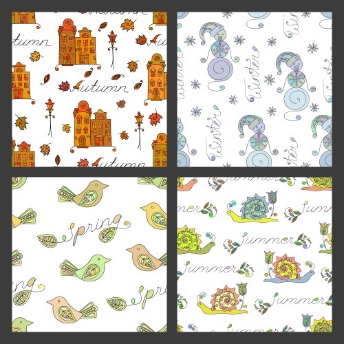 Seasonal color analysis palettes for summer type Vector Image