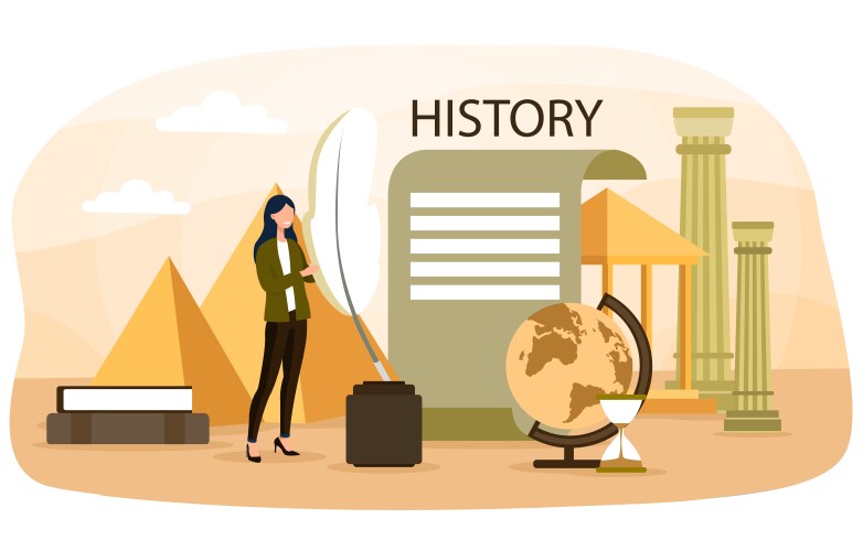 History class set of objects Royalty Free Vector Image