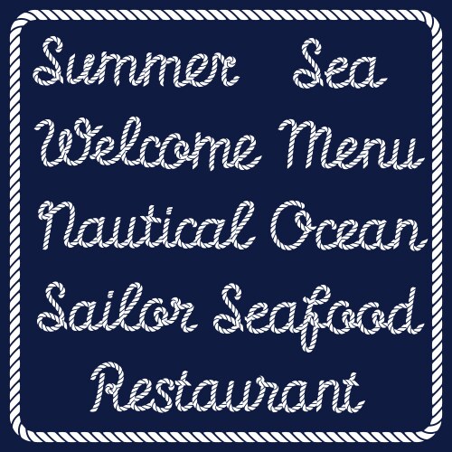 Nautical Rope Font - Marine Style Royalty Free Vector Image