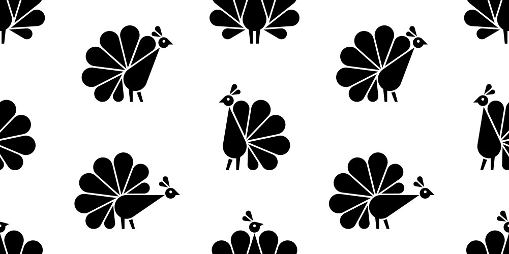 Seamless pattern with peacocks Royalty Free Vector Image