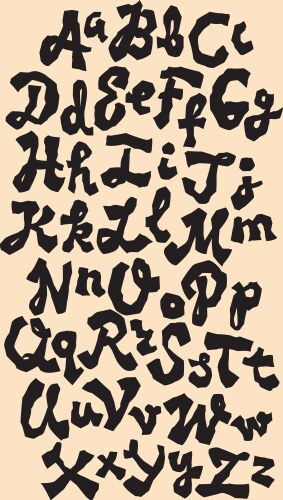 Hand lettering graffiti font with decorations Vector Image