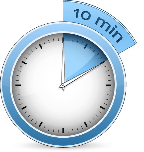 5 10 15 20 minutes analog clock icons time symbol Vector Image