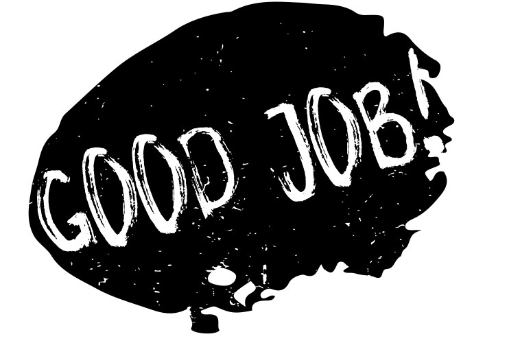 Good work nice job comic book text pop art Vector Image