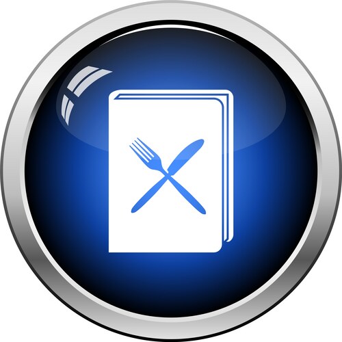 Menu book icon Royalty Free Vector Image - VectorStock