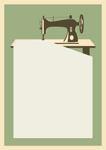 Sewing machine background Royalty Free Vector Image