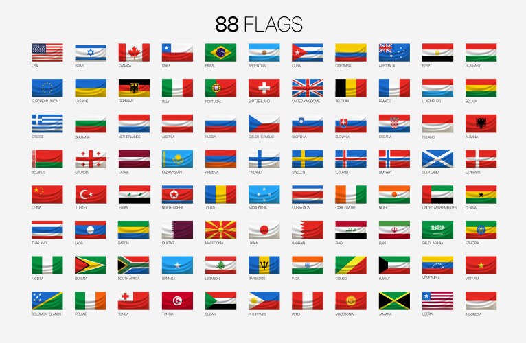 Flags with Names Vector Images (over 4,300)