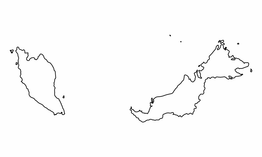 Malaysia Map Outline Vector Images (over 1,000)