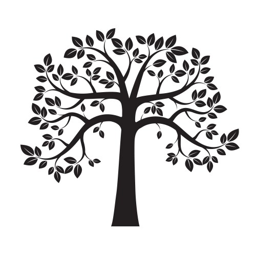 Black tree Royalty Free Vector Image - VectorStock