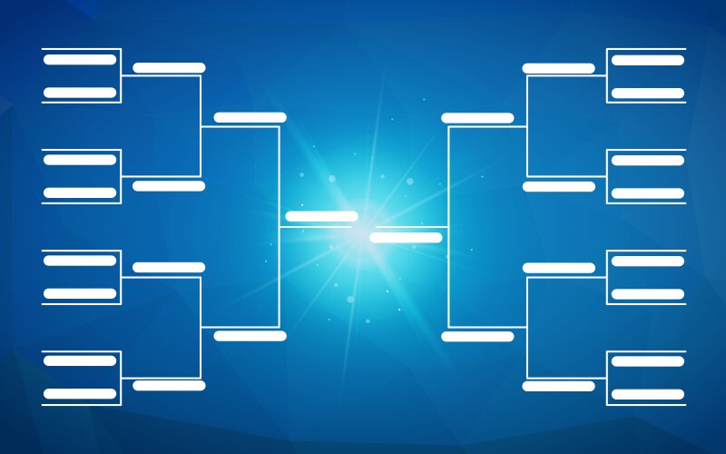 32 Team Tournament Bracket Template Royalty Free Vector