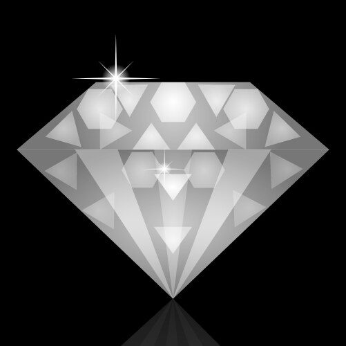 Cut diamond Royalty Free Vector Image - VectorStock