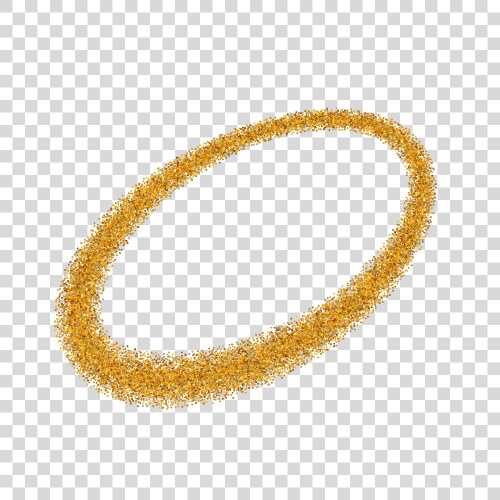 Golden halo angel ring isolated on transparent Vector Image