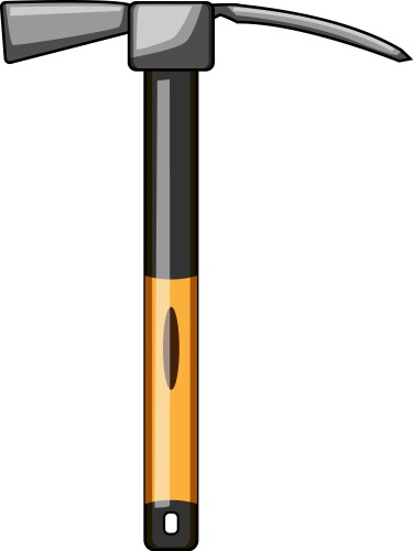 Rock pickaxe cartoon Royalty Free Vector Image