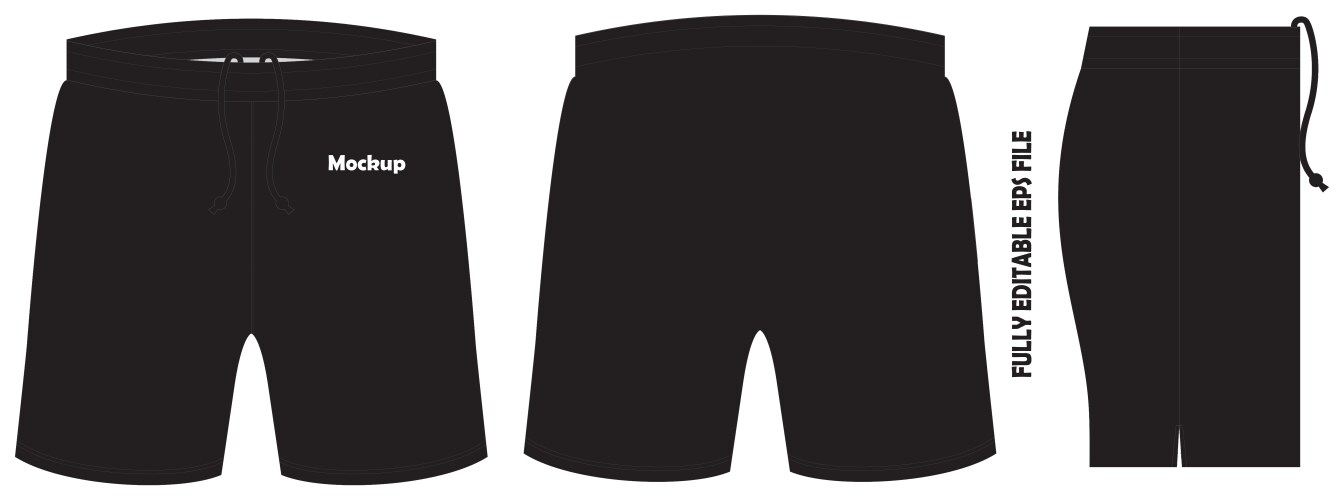 Black Athletic Shorts Royalty Free Vector Image
