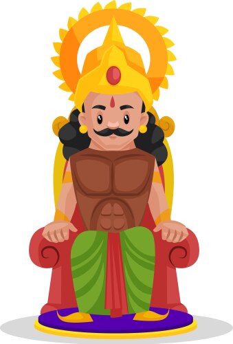 Arjuna cartoon character Royalty Free Vector Image