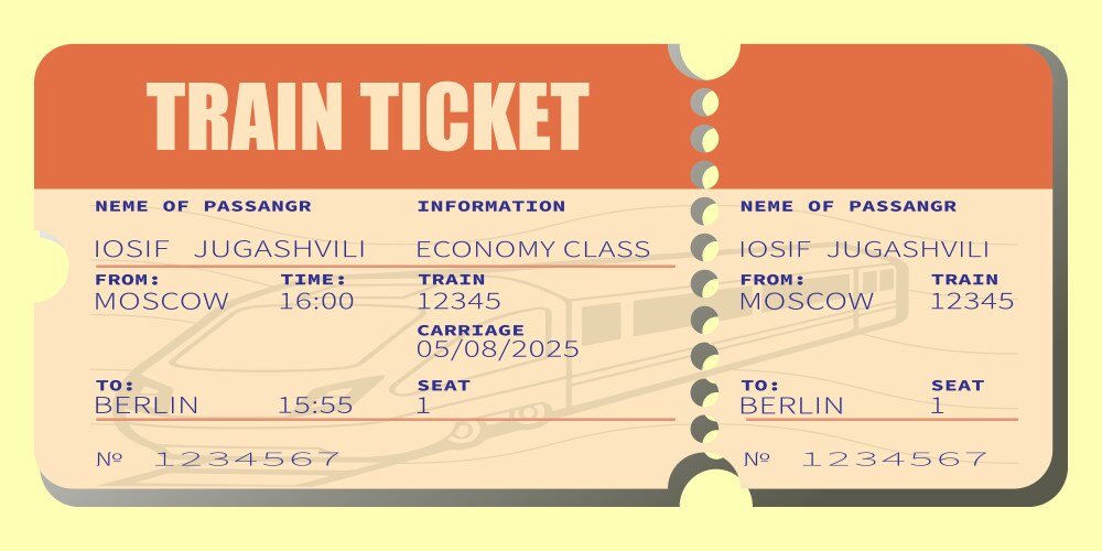Bus ticket design template Royalty Free Vector Image