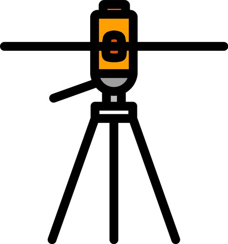 Laser level tool icon Royalty Free Vector Image