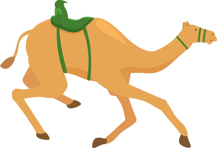 Run camel festival icon cartoon sport Royalty Free Vector