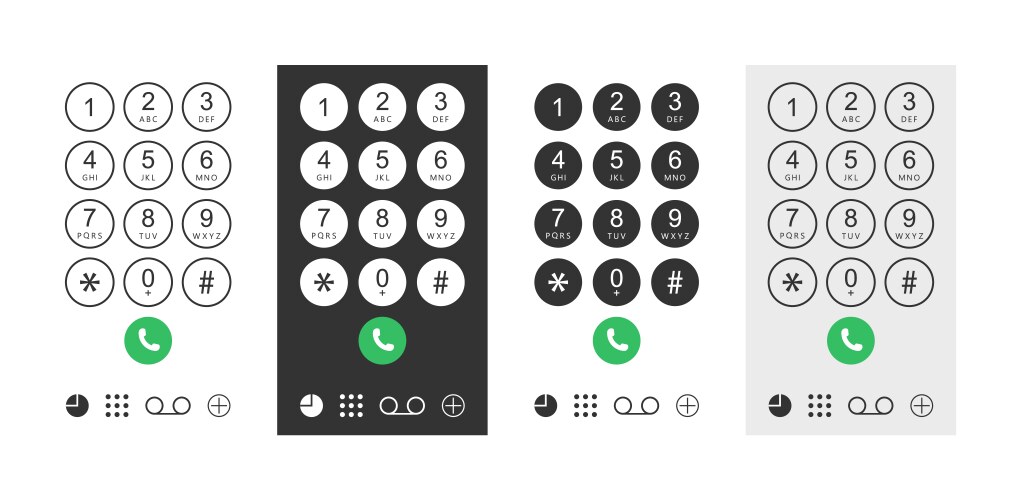 Phone or calculator keypad smartphone interface Vector Image