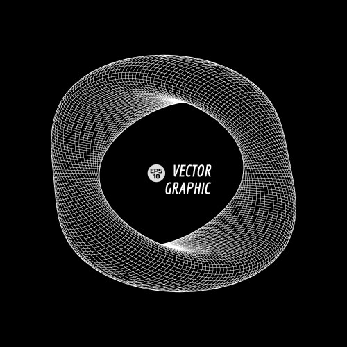 Abstract eye figure - black background Royalty Free Vector