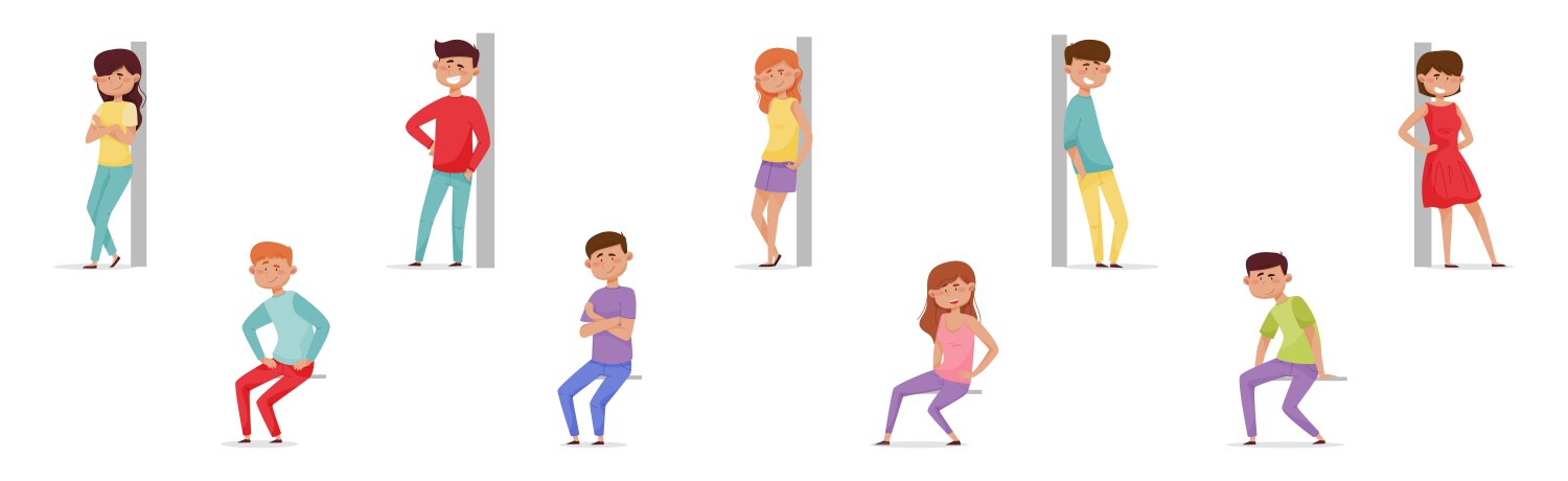 Man Leaning Against Wall Vector Images (66)