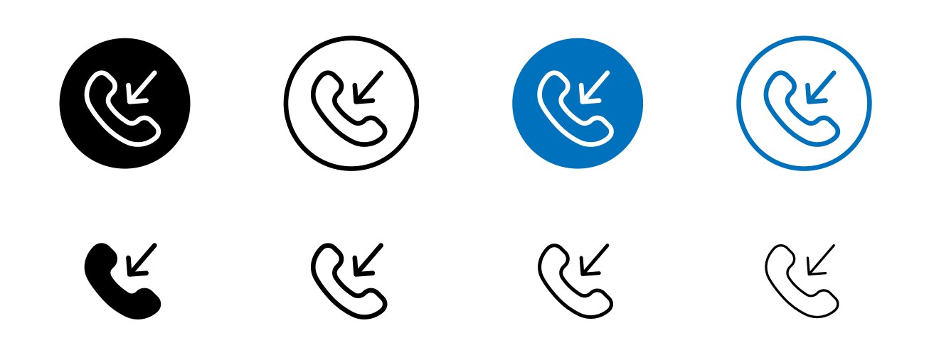 Incoming call icon Royalty Free Vector Image - VectorStock