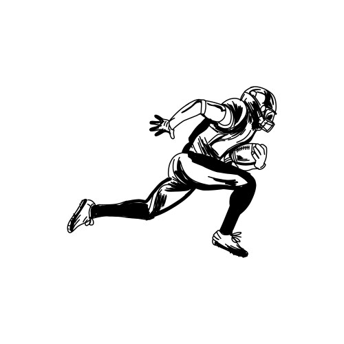 American football player Royalty Free Vector Image