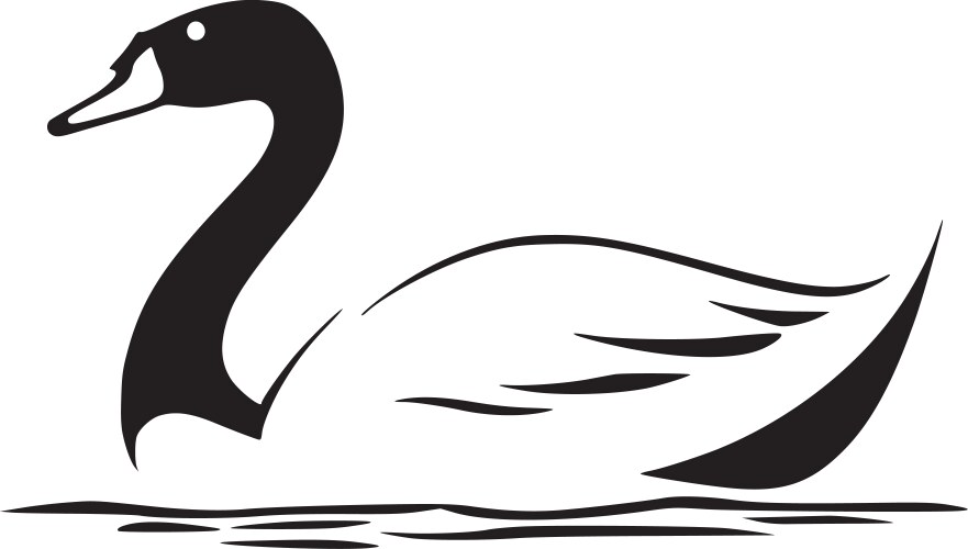 Swan - minimalist and simple silhouette Royalty Free Vector