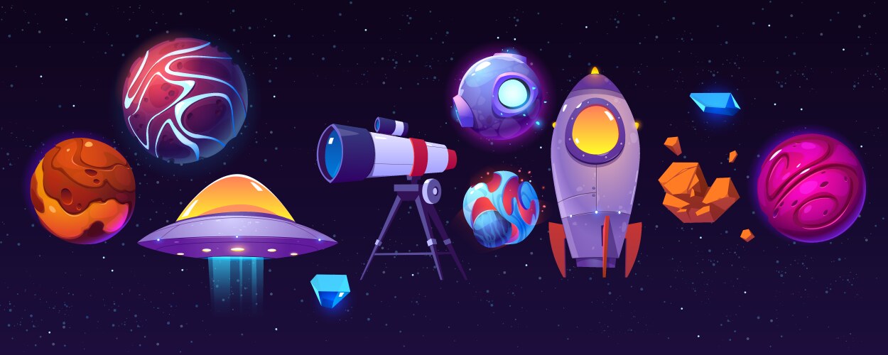 Cartoon Rocket Ship Space Vector Images (over 22,000)