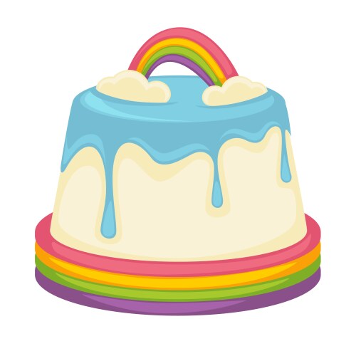 Vanilla pudding with chocolate topping Royalty Free Vector