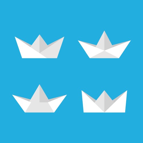 Origami boats Royalty Free Vector Image - VectorStock