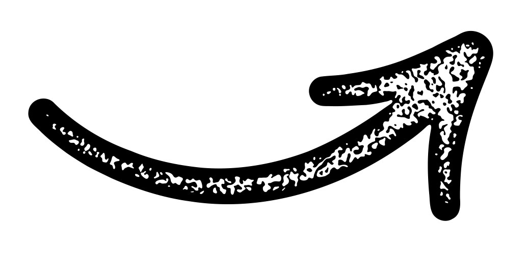 Black textured rightward arrow Royalty Free Vector Image