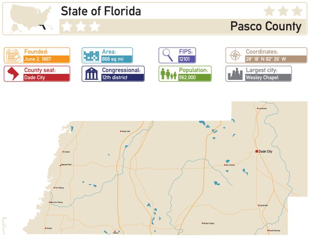 Florida County Map Vector Images (over 1,400)