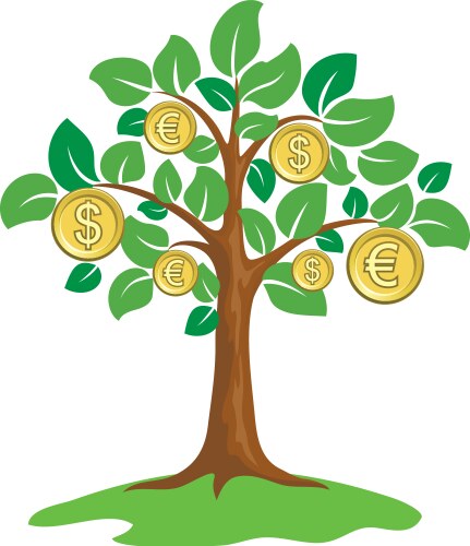 Orange tree Royalty Free Vector Image - VectorStock