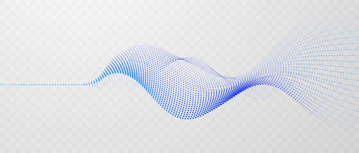 Point flow particle wave curve pattern concept Vector Image