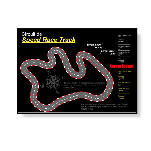 Race car track Royalty Free Vector Image - VectorStock