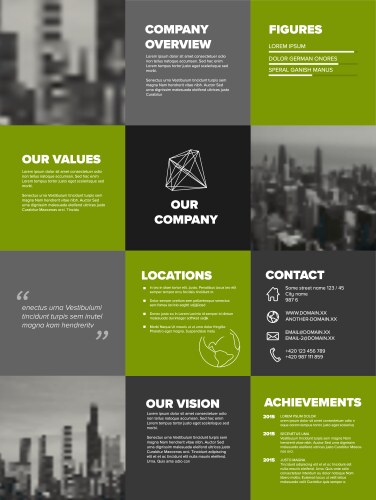 Company profile template with mission vision Vector Image