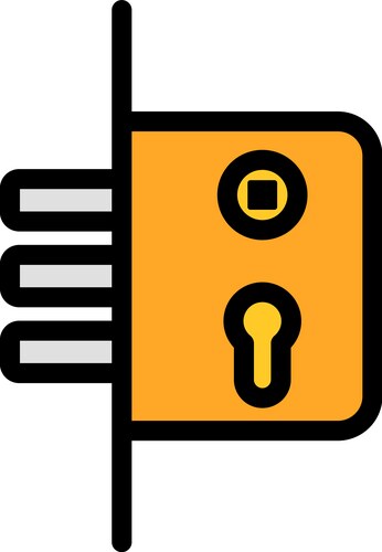 Door lock icon Royalty Free Vector Image - VectorStock