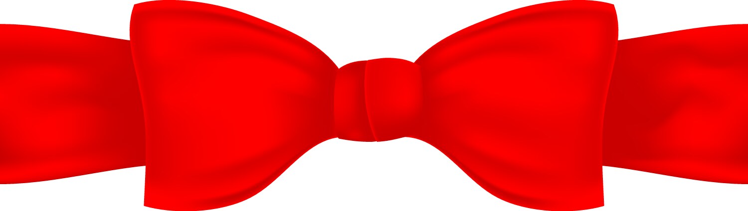 Red textile ribbon with cross bow Royalty Free Vector Image