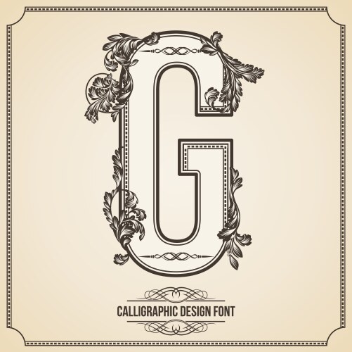 Letter G Font Calligraphy Vector Images (over 10,000)