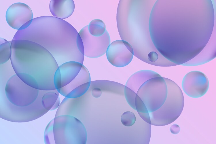 Modern realistic water bubbles great design Vector Image